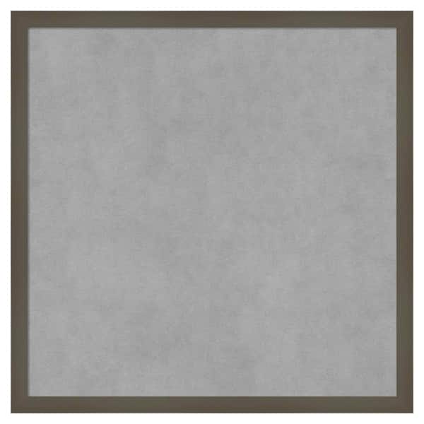 Amanti Art Svelte Clay Grey 21 in. x 21 in. Framed Magnetic Board ...