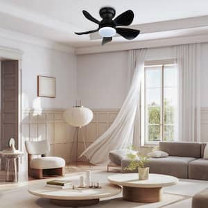 bessten Kervin 30 in. 5-Blade Flush Mount Ceiling Fan with LED Light ...