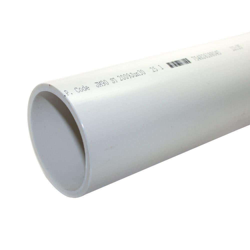 2 in. x 20 ft. PVC Sch 40 DWV Plain End Pipe 1735 - The Home Depot