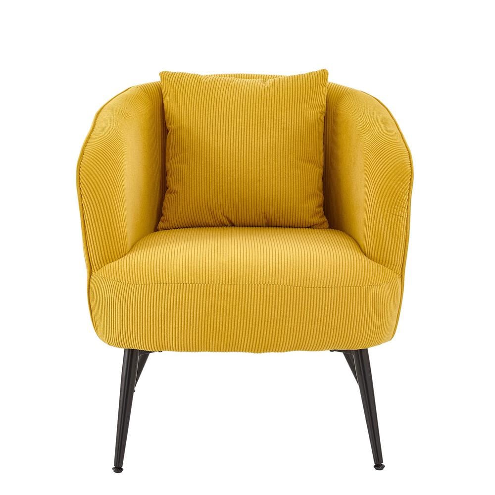 US Pride Furniture Chadern Yellow Corduroy Arm Chair C402-H1 - The Home ...