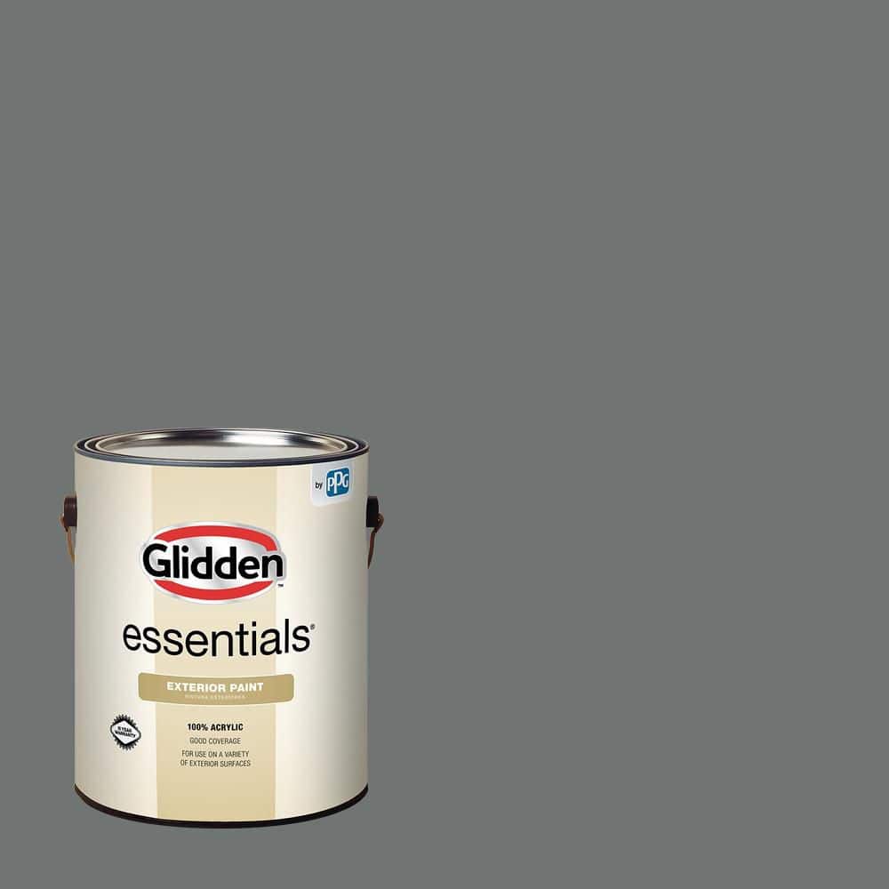 Glidden Essentials 1 gal. PPG0994-7 Pencilpoint Flat Exterior Paint ...