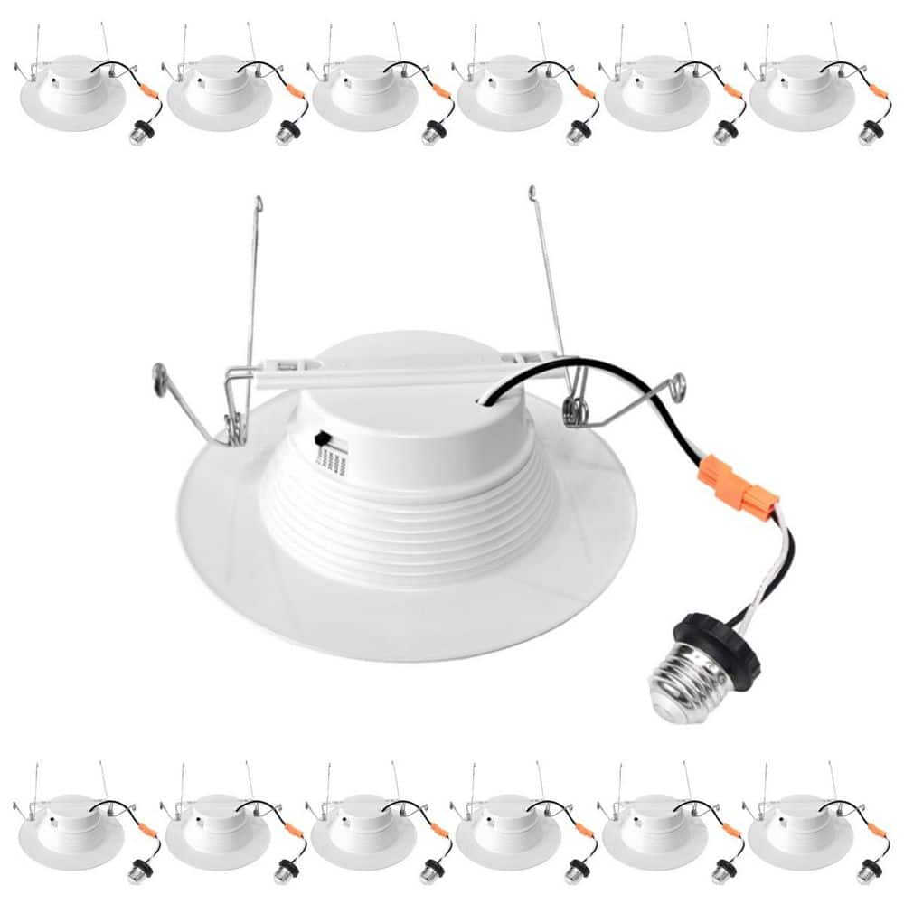 KOAOEIRS 6 in. Integrated LED Retrofit Recessed Light Adjustable 5CCT ...
