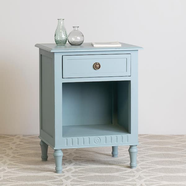 Grey blue nightstand store