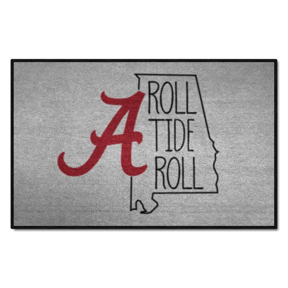 FANMATS Alabama Crimson Tide Southern Style Gray 1.5 ft. x 2.5 ft ...