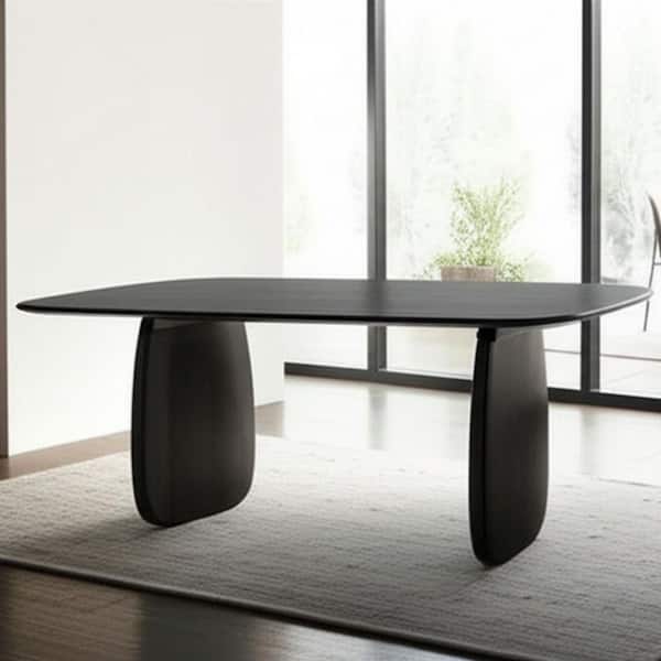 Nash Black Charcoal 84 in. Dining Table NAS002CH - The Home Depot