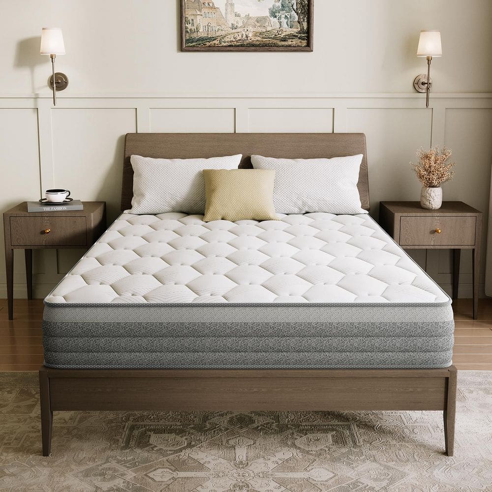 Babo Care Hybrid Queen Plush Cooling Memory Foam 12 in. Bed-in-a-Box ...