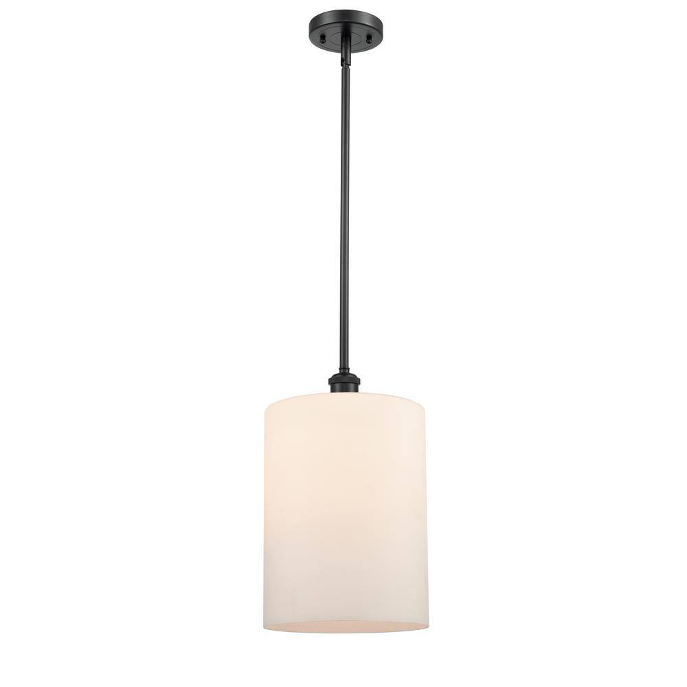 Innovations Cobbleskill 1-Light Matte Black Shaded Pendant Light with ...