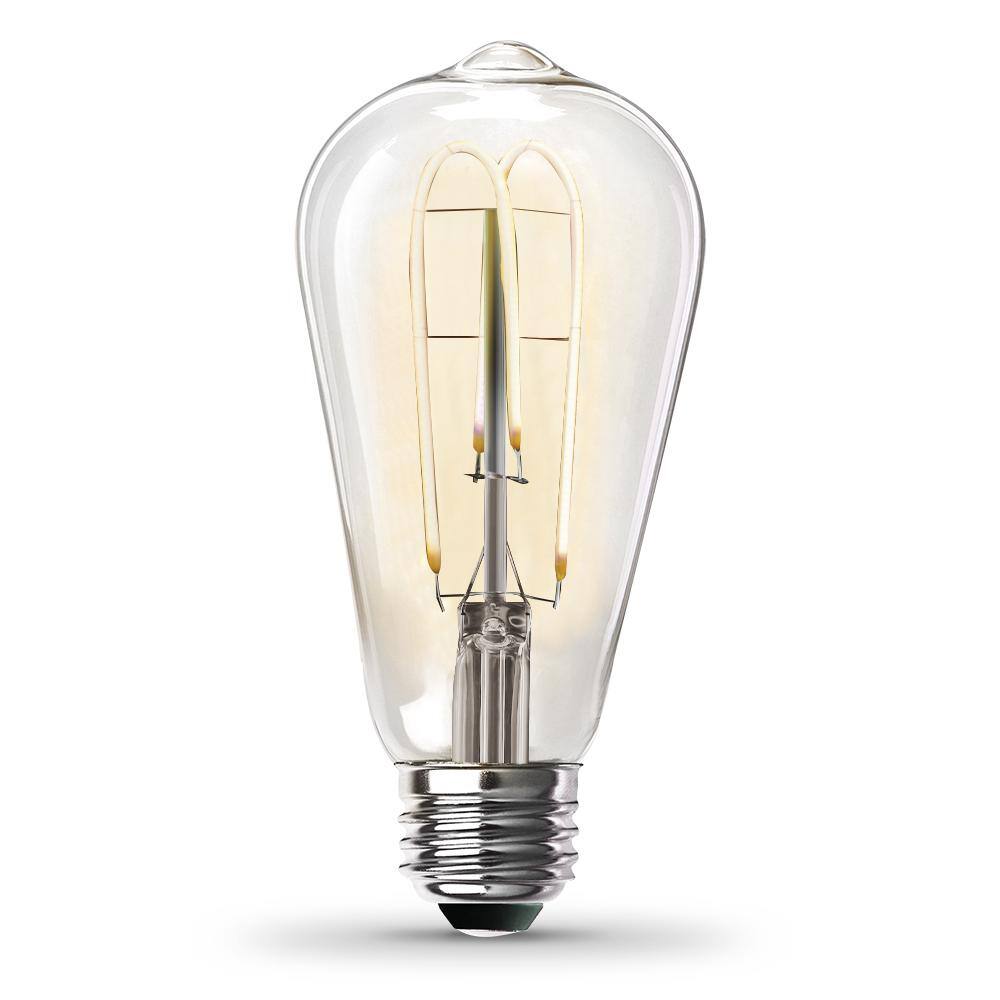 Feit Electric 40-Watt Equivalent ST19 Dimmable M-Shape Filament Clear ...