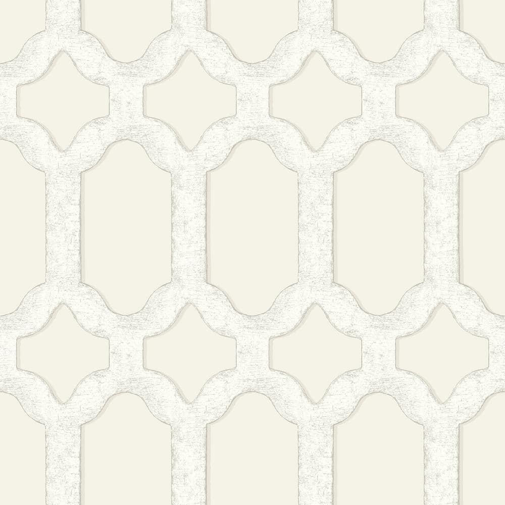 Chesapeake Chervil Cream White Pre-Pasted Non-Woven Wallpaper 4134 ...
