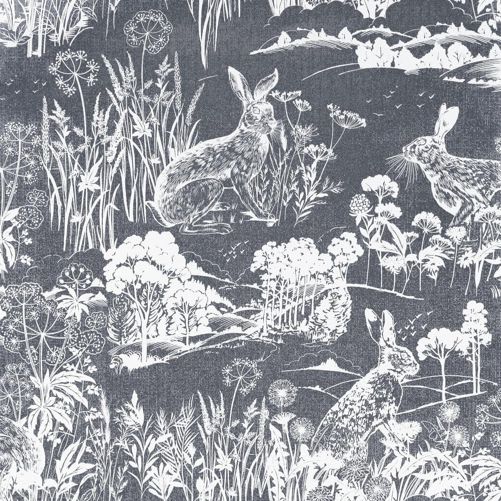 Arthouse Meadow Hare Paste the Paper Wallpaper 909606 - The Home Depot