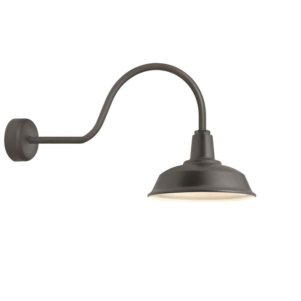 Troy RLM Heavy-Duty 14 in. Shade 30 in. Arm 1-Light Textured Bronze ...
