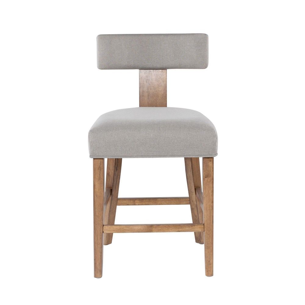 Boraam Thalia T-Back Wood Counter Stool-Rustic Natural Finish 91124 ...