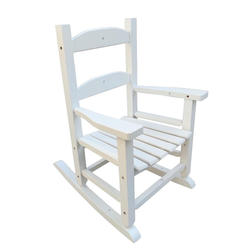 Sudzendf Wood Durable White Outdoor Rocking Chair for Kids, Indoor and ...