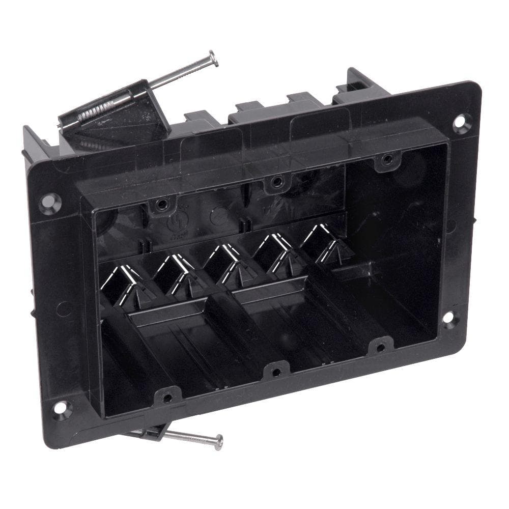 Carlon 3-Gang 54 cu. in. Black New Work Electrical Box NG-354-V - The ... Carlon 3-Gang 54 cu. in. Black New Work Electrical Box NG-354-V - The ...
