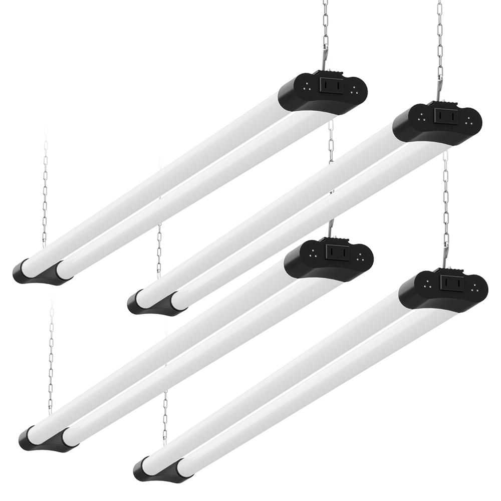Mydepot 4 ft. 250-Watts Equivalent LED White Shop Light (4-Pack ...