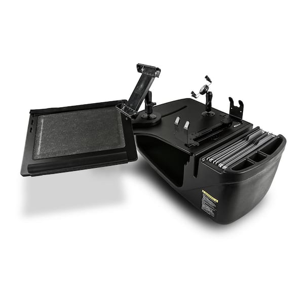 AutoExec Reach Desk Front Seat Black with Printer Stand, X-Grip Phone ...