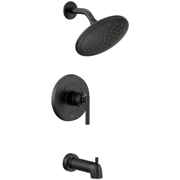 MOEN Gibson 1 Handle Wall Mounted Tub & Shower Trim Kit with Spout in ...