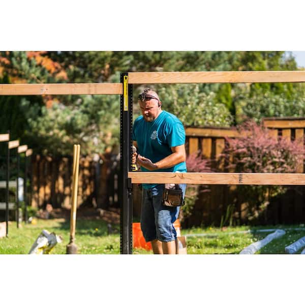 LIFETIME STEEL POST 4 in. x 8 ft. Powder Coated Black Steel with Top ...