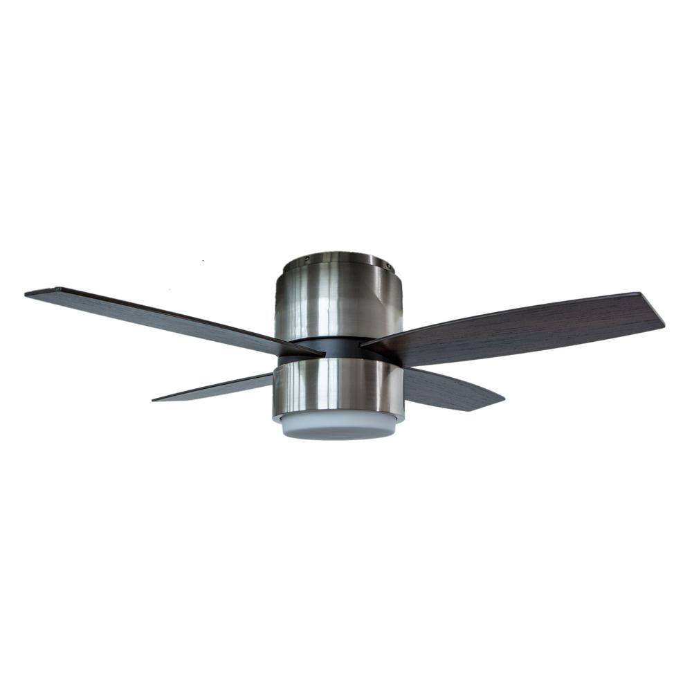 BLUE MOUNTAIN FANS Prism 42 in. Brushed Nickel LED Ceiling Fan with ...