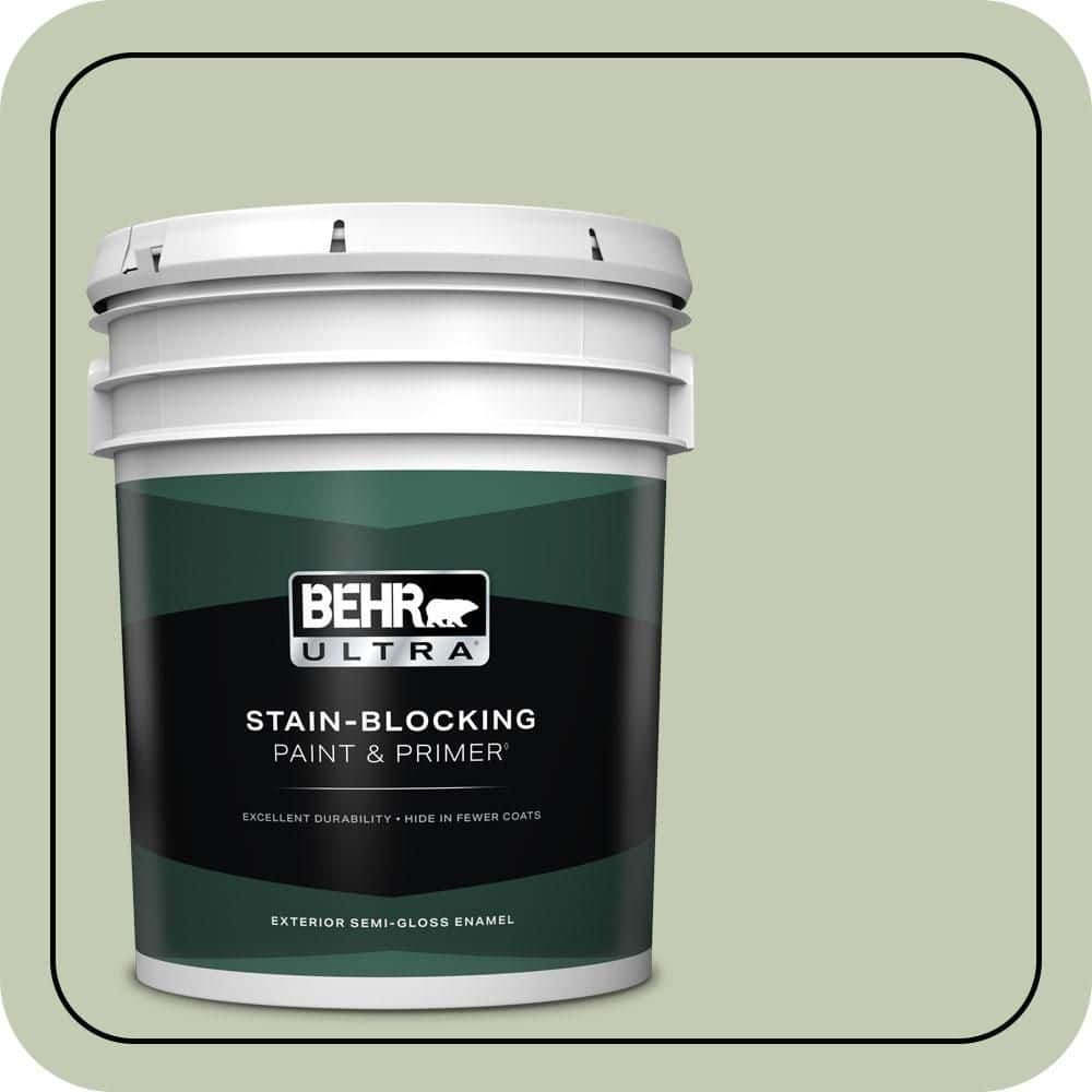BEHR ULTRA 5 gal. #420E-3 Spring Hill Semi-Gloss Enamel Exterior Paint ...