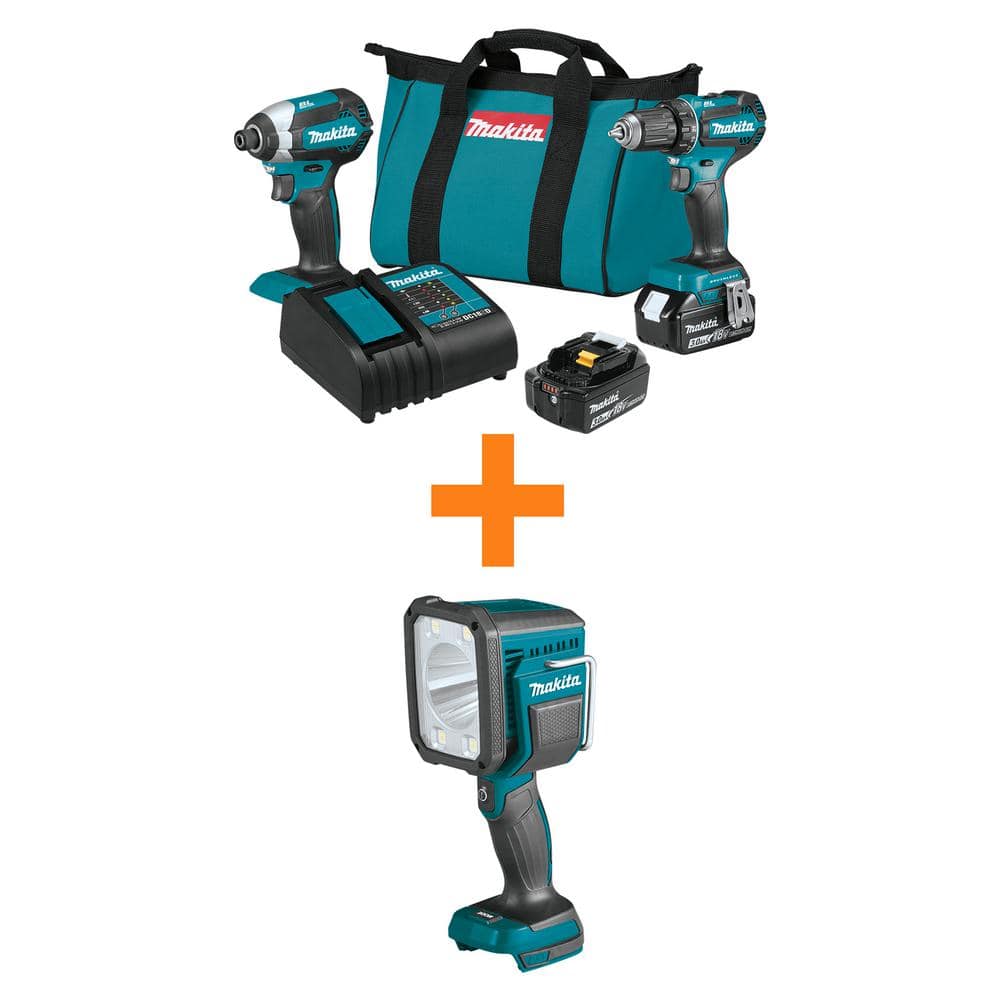 Makita 18V LXT Lithium-Ion Brushless Cordless 2-Pc. Combo Kit (3.0Ah ...