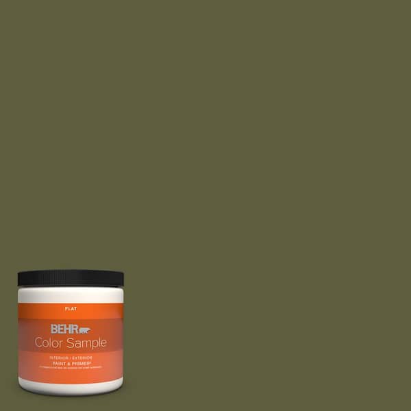 BEHR PREMIUM PLUS 8 oz. #PPU9-25 Eastern Bamboo Flat Interior/Exterior ...