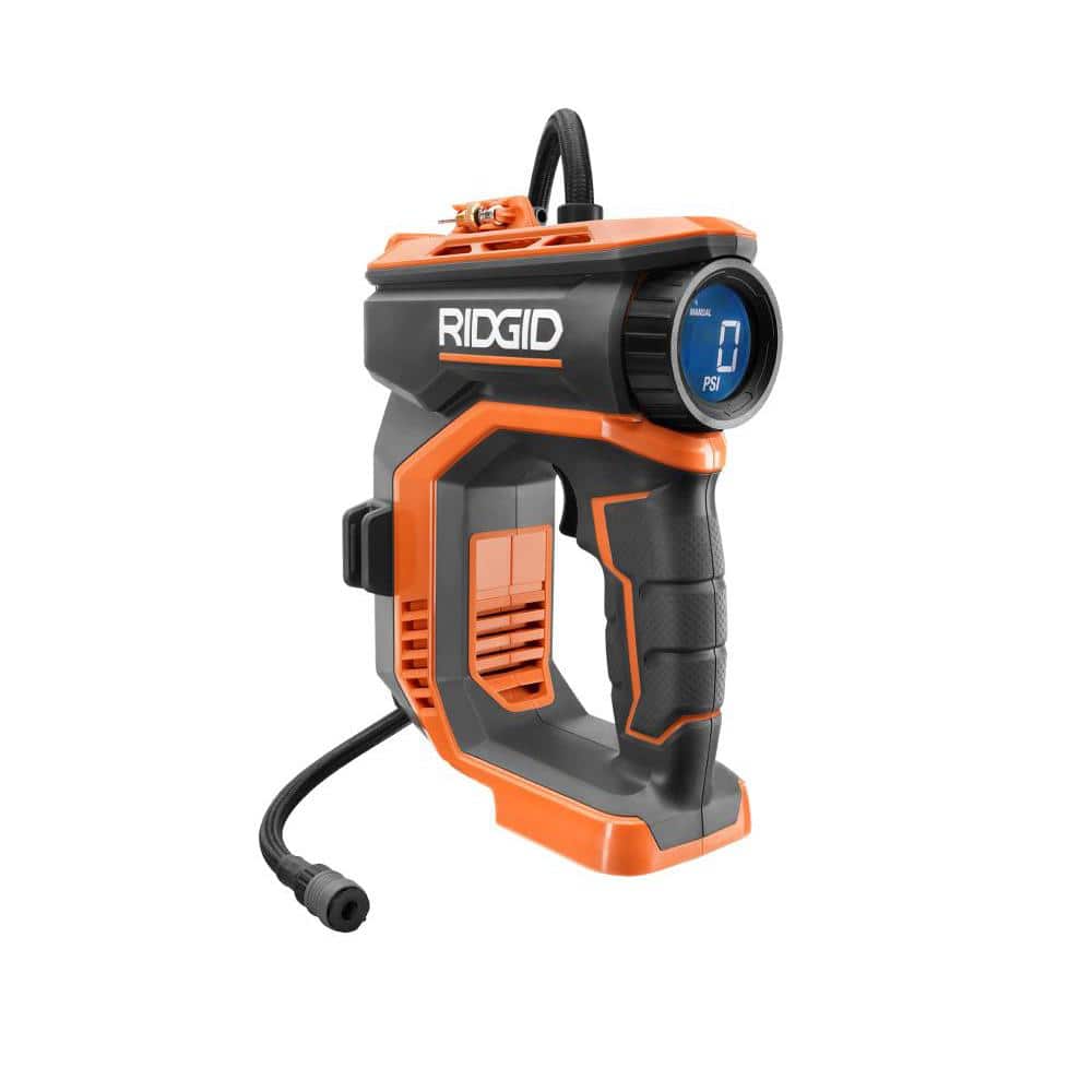 RIDGID 18V Cordless Portable Inflator (Tool Only) R87044 - The Home Depot