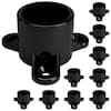 Formufit 1 in. Furniture Grade PVC Table Screw Cap in Black (10-Pack ...