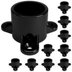 Formufit 1 in. Furniture Grade PVC Table Screw Cap in Black (10-Pack ...