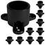 Formufit 3/4 in. Furniture Grade PVC Table Screw Cap in Black (10-Pack ...