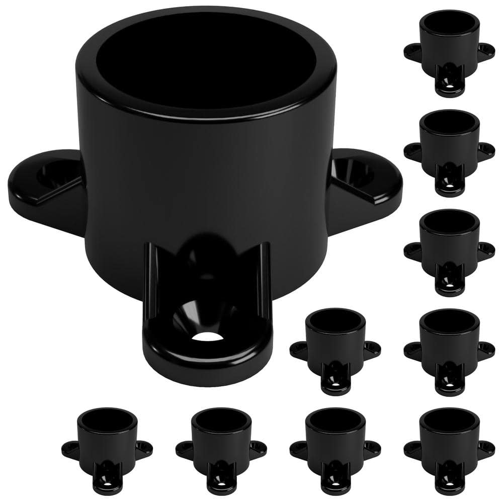 Formufit 3/4 in. Furniture Grade PVC Table Screw Cap in Black (10-Pack ...