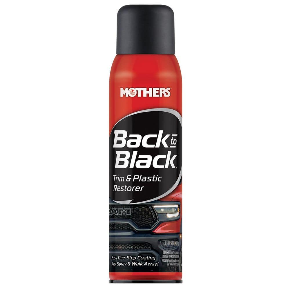 MOTHERS 10 oz. Back-to-Black Trim and Plastic Restorer Spray 06110 ...
