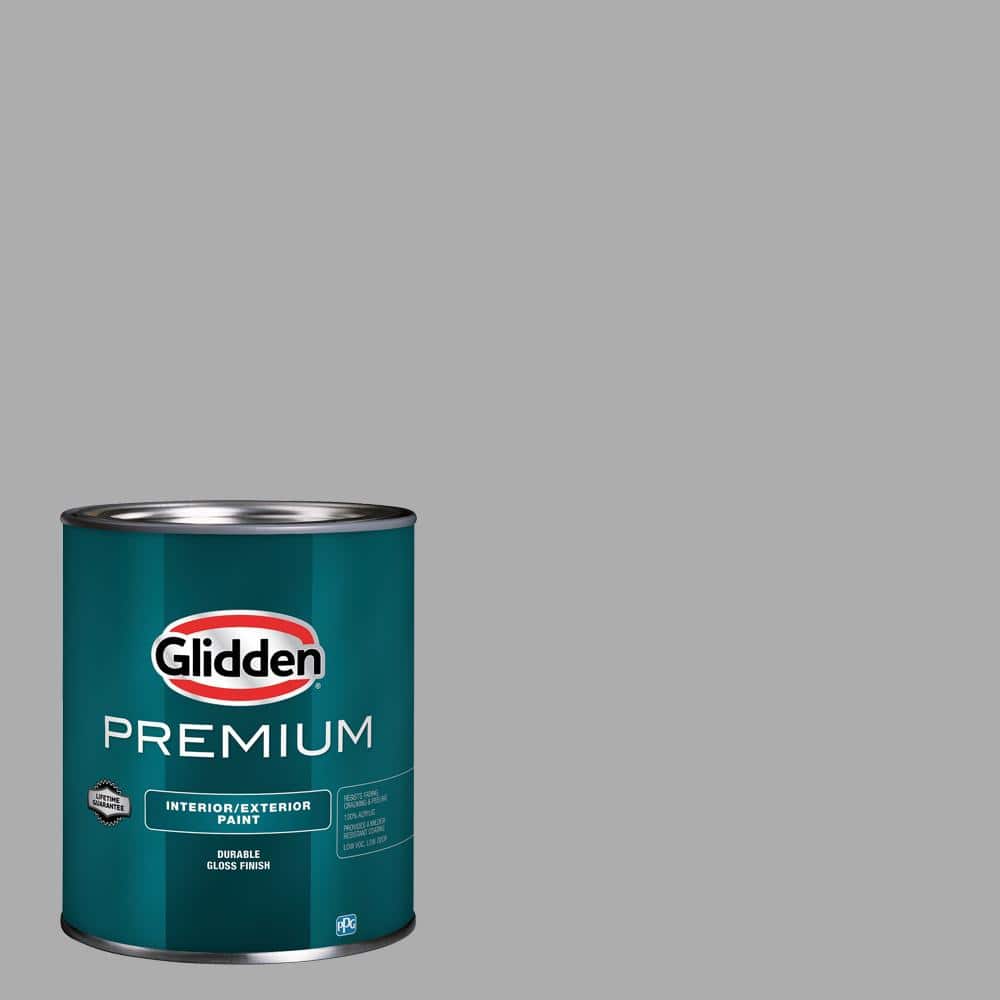 Glidden Premium 1 qt. Flagstone PPG1001-4 High Gloss Interior/Exterior ...