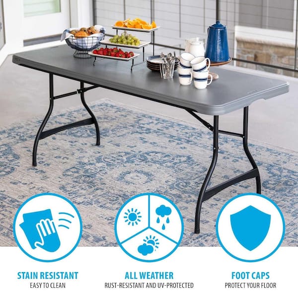 Lifetime 6 Folding Utility Table Lifetime 6 Foot Commercial Nesting