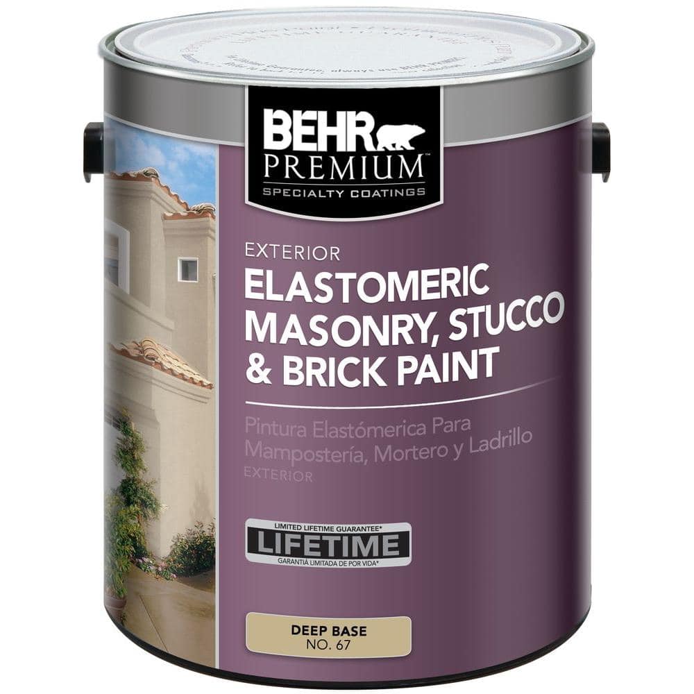 BEHR PREMIUM 1 gal. Deep Base Elastomeric Masonry, Stucco and Brick ...