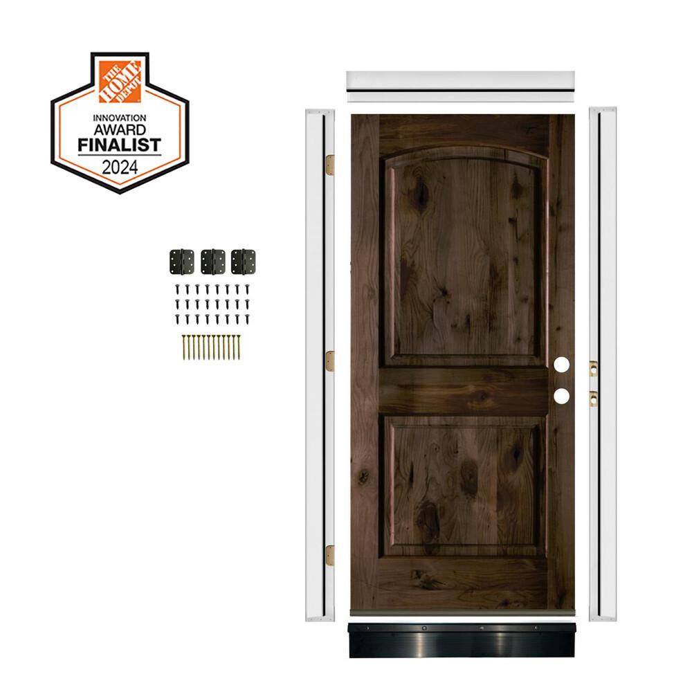 Krosswood Doors DIY RTA Kit 32 in. x 80 in. Knotty Alder 2-Panel Left ...