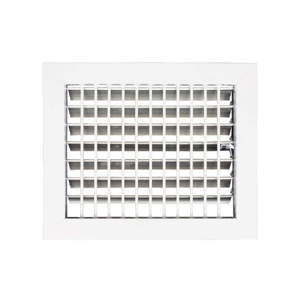 ACLAMINAIRE 8 in. x 8 in. Aluminum Wall and Ceiling Linear Slot Diffuser in White LSDRBOX-8x8 ...