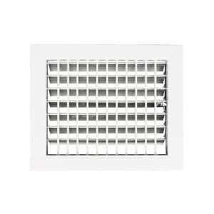 ACLAMINAIRE 12 in. x 12 in. 4-Way Aluminum Ceiling Diffuser in White L ...