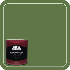 BEHR ULTRA 5 gal. #420D-7 Dill Pickle Satin Enamel Exterior Paint ...