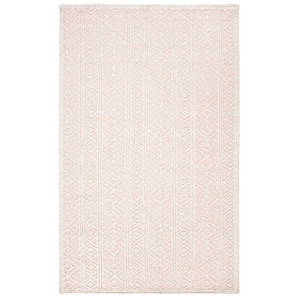 SAFAVIEH Martha Stewart Beige/Pink 8 ft. x 10 ft. Ornate Geometric High ...