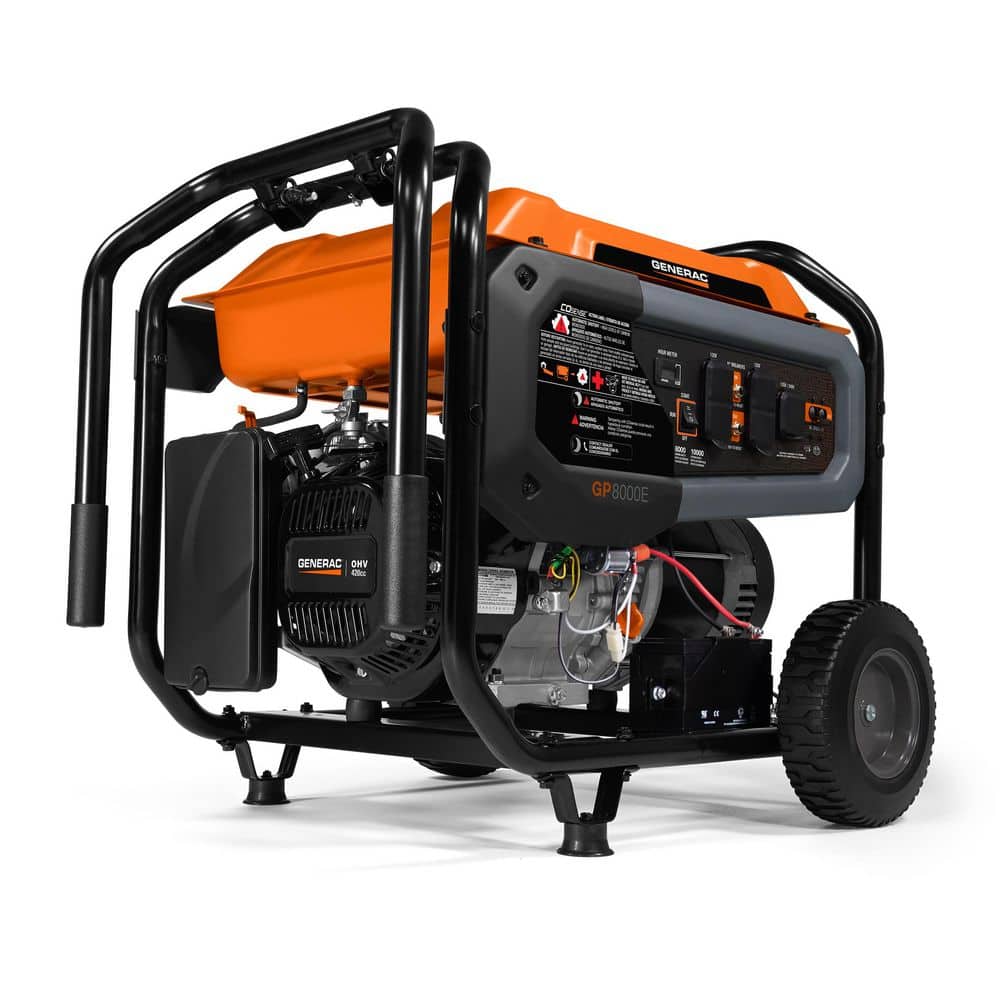Generac 10000 / 8000-Watt Electric Start Gasoline Powered Portable ...