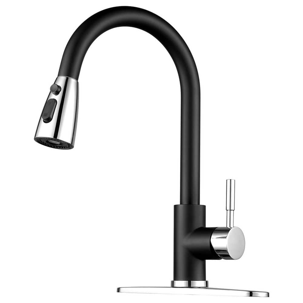 AVITAS 15.3 in. 3-Mode Single Handle Stainless Steel Pull Down Sprayer ...