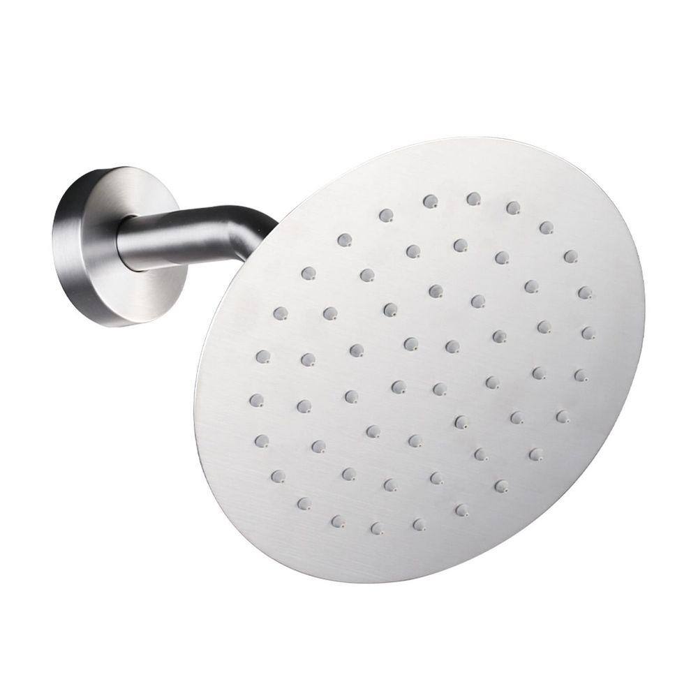 ALEASHA 1-Spray Pattern with 1.75 GPM 8 in. Wall Mount Rain Fixed ...