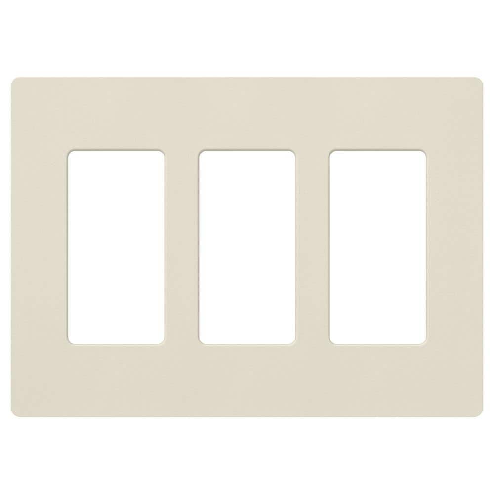 Lutron Claro 3 Gang Wall Plate for Decorator/Rocker Switches, Satin ...