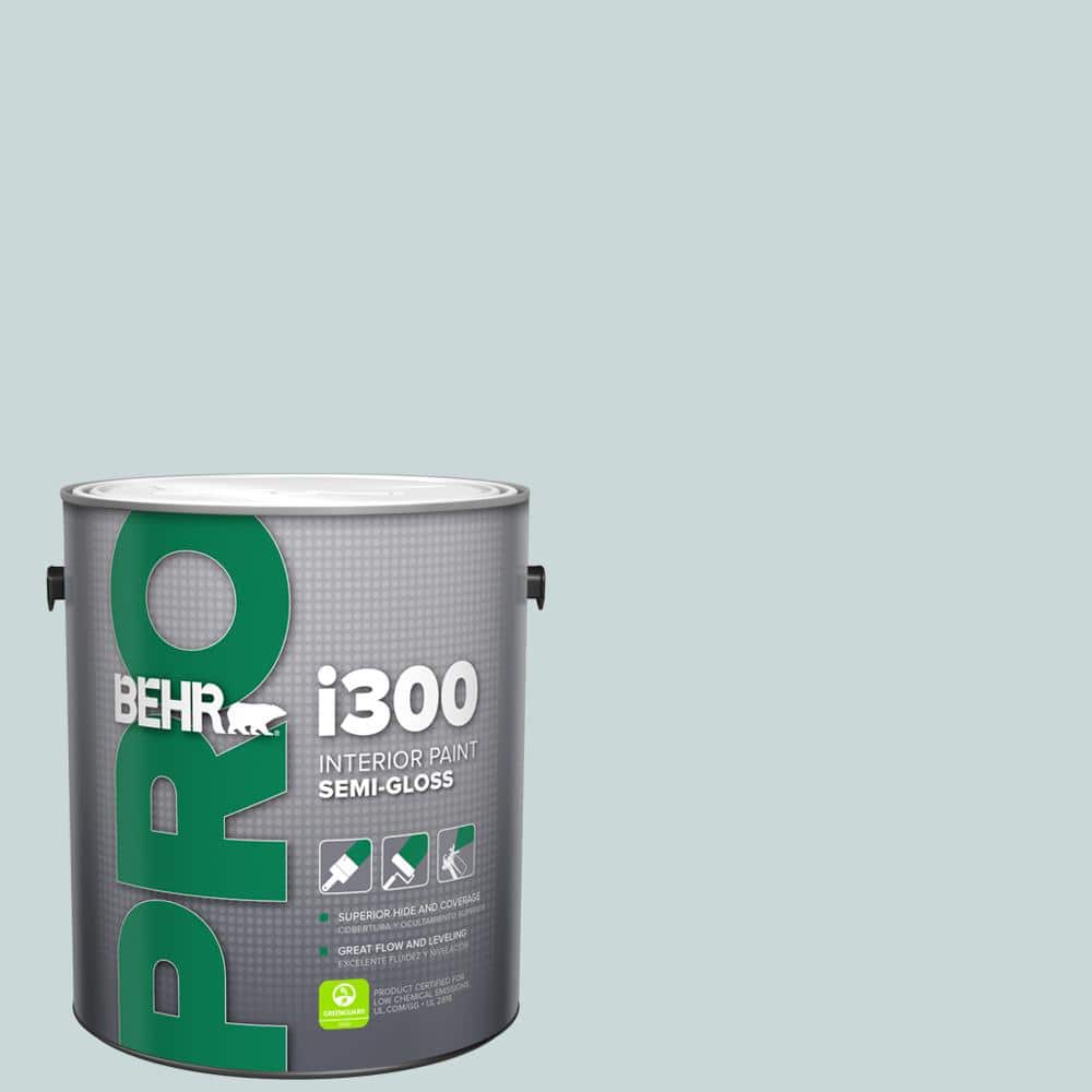 BEHR PRO 1 gal. #PPU13-16 Offshore Mist Semi-Gloss Interior Paint ...