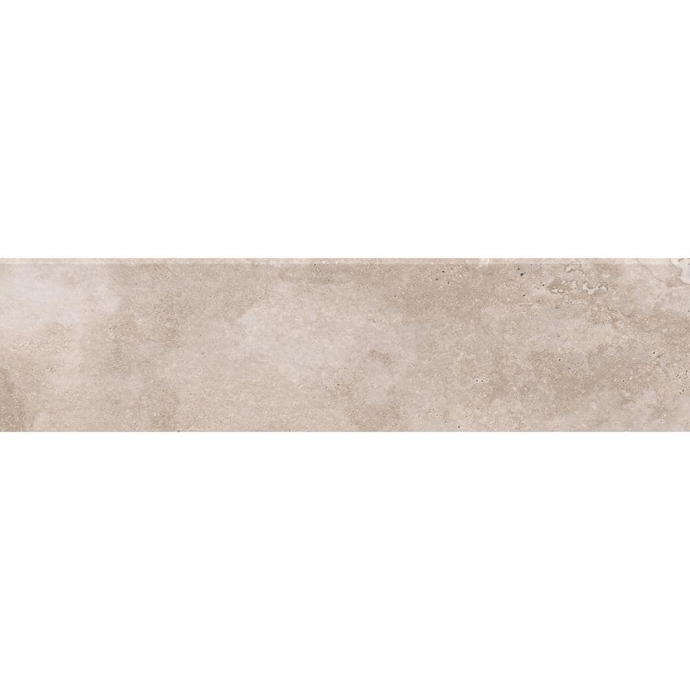 Florida Tile Home Collection Oasis Beige Bullnose 3 in. x 12 in. Matte ...