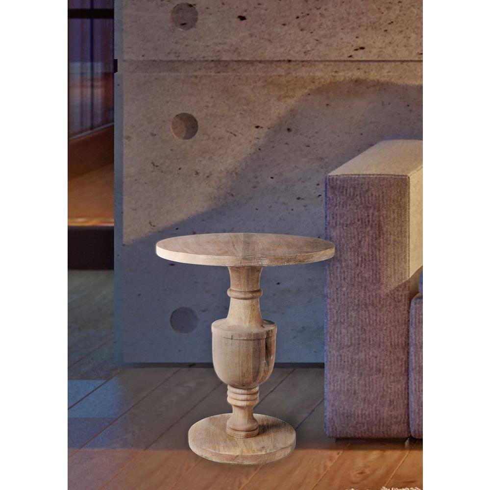 Kenroy Home Admiral Accent Table in Georgia White 65029GW - The Home Depot