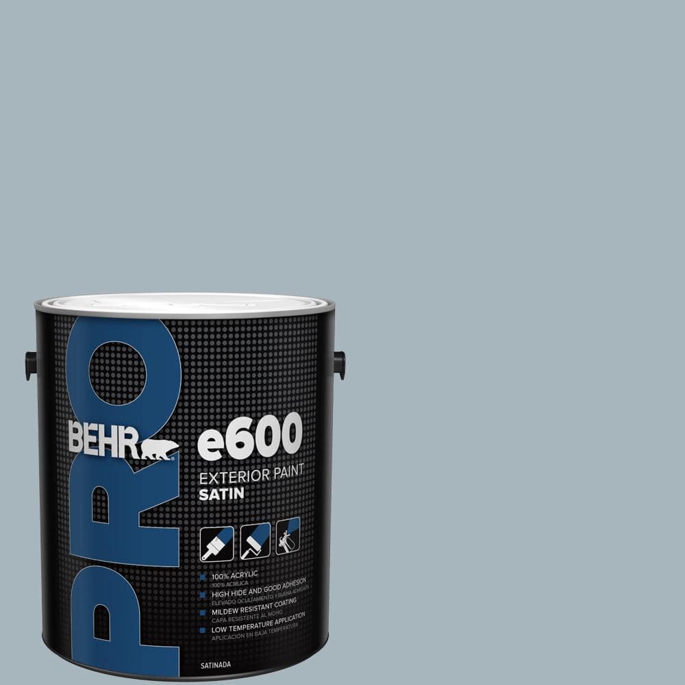 BEHR PRO 1 gal. #N480-3 Shadow Blue Satin Exterior Paint PR64001 - The ...
