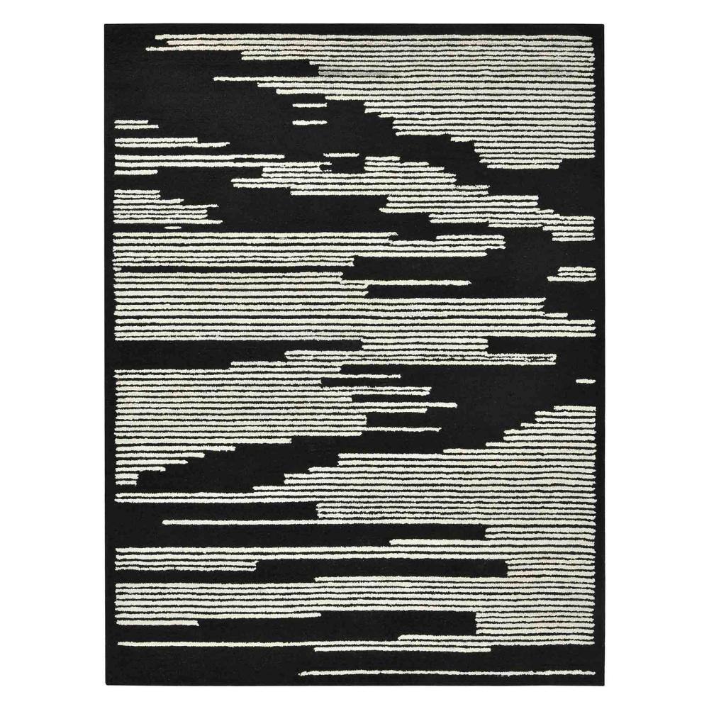 Amer Rugs Chicago 5 ft. X 8 ft. Ebony Geometric Area Rug CHI60508 - The ...