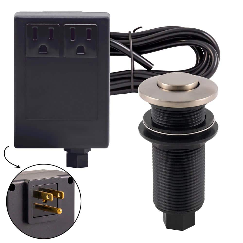 Westbrass Sink Top Waste Disposal Air Switch and Dual Outlet Control ...